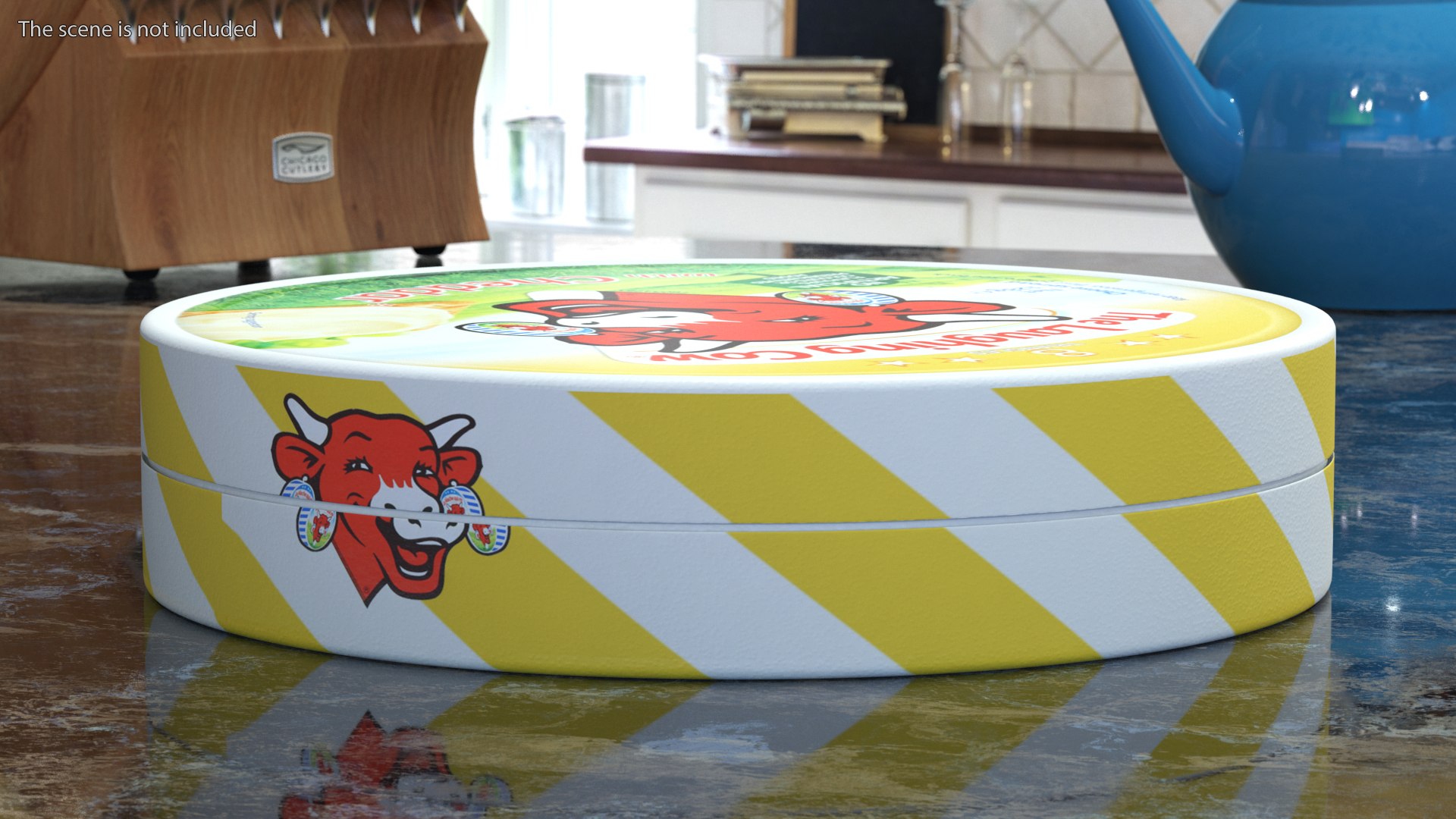 3D Package of Creamy Cheese Laughing Cow Cheddar - TurboSquid 2155756