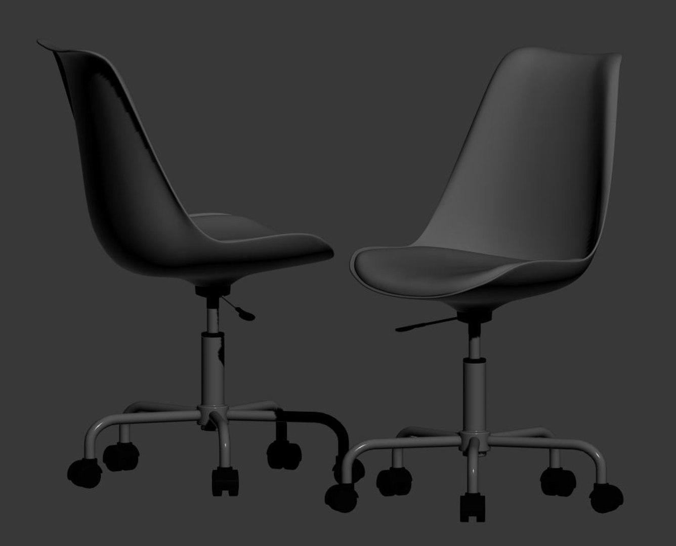 habitat ginnie office chair 3d model