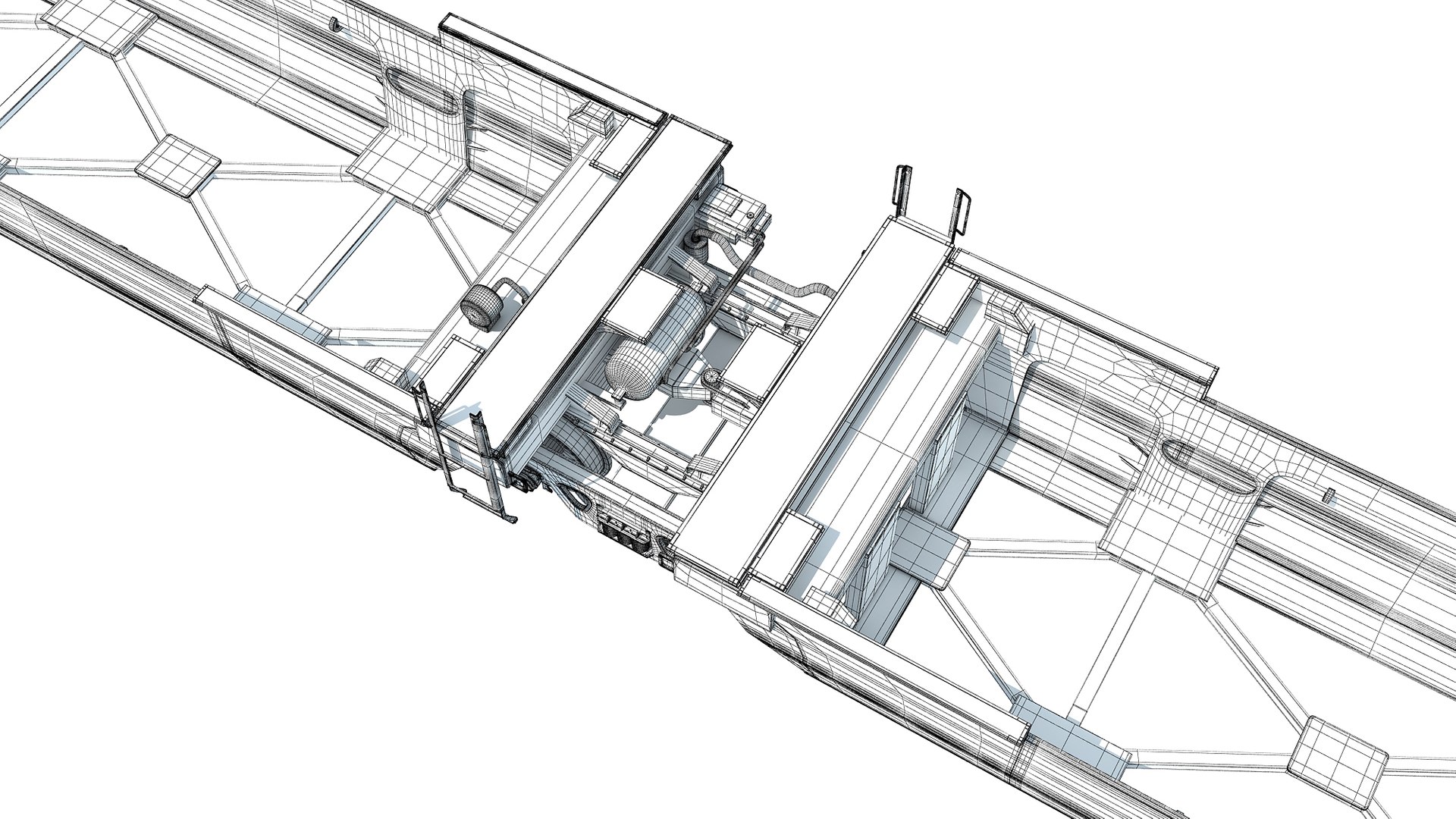 3D railroad double stack cars model - TurboSquid 1615132
