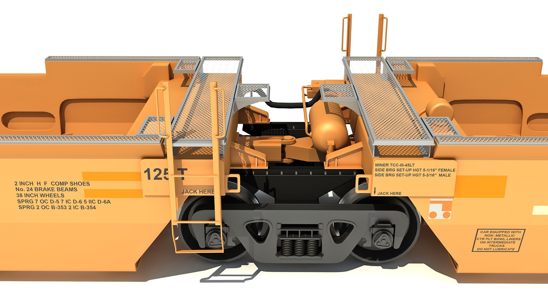 3D railroad double stack cars model - TurboSquid 1615132