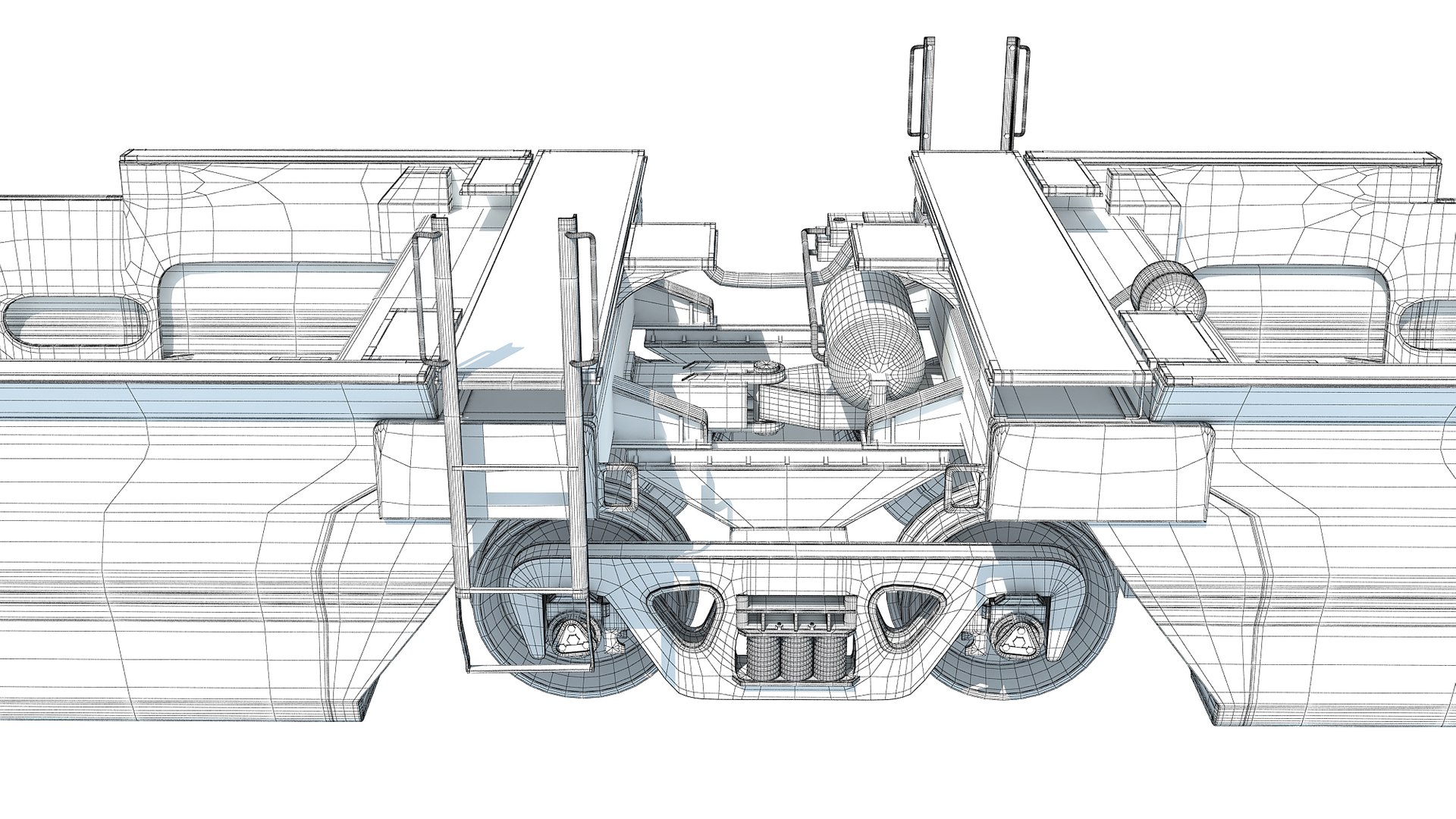 3D railroad double stack cars model - TurboSquid 1615132