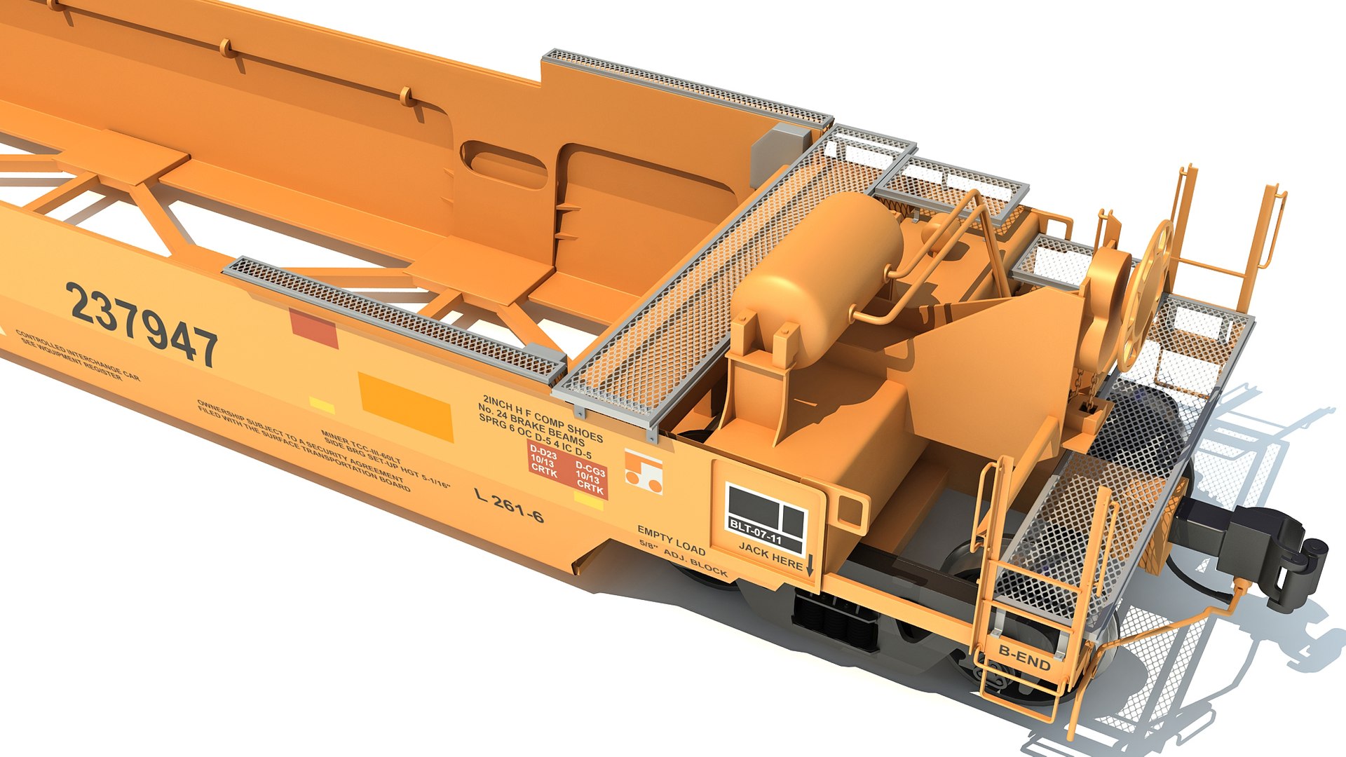 3D railroad double stack cars model - TurboSquid 1615132