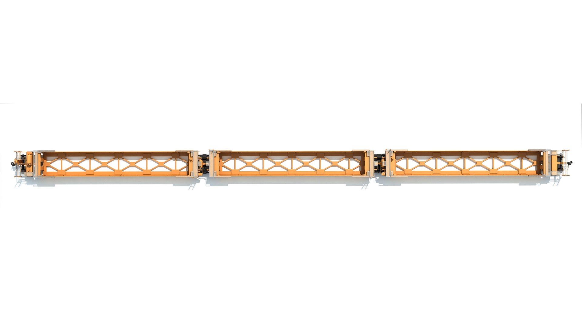 3D railroad double stack cars model - TurboSquid 1615132