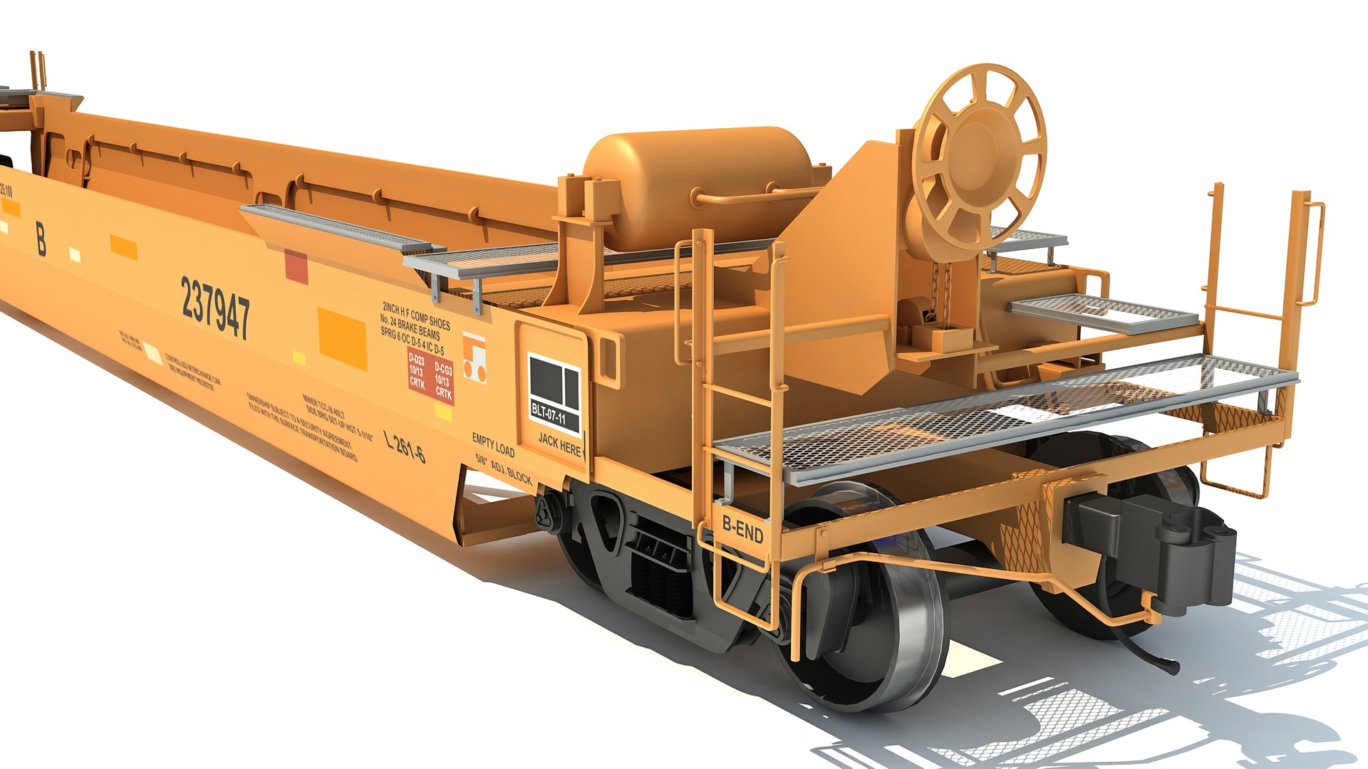 3D railroad double stack cars model - TurboSquid 1615132