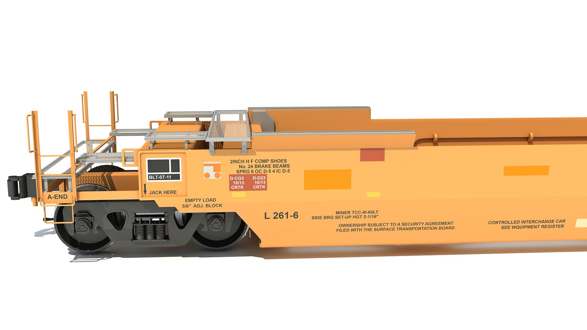 3D railroad double stack cars model - TurboSquid 1615132