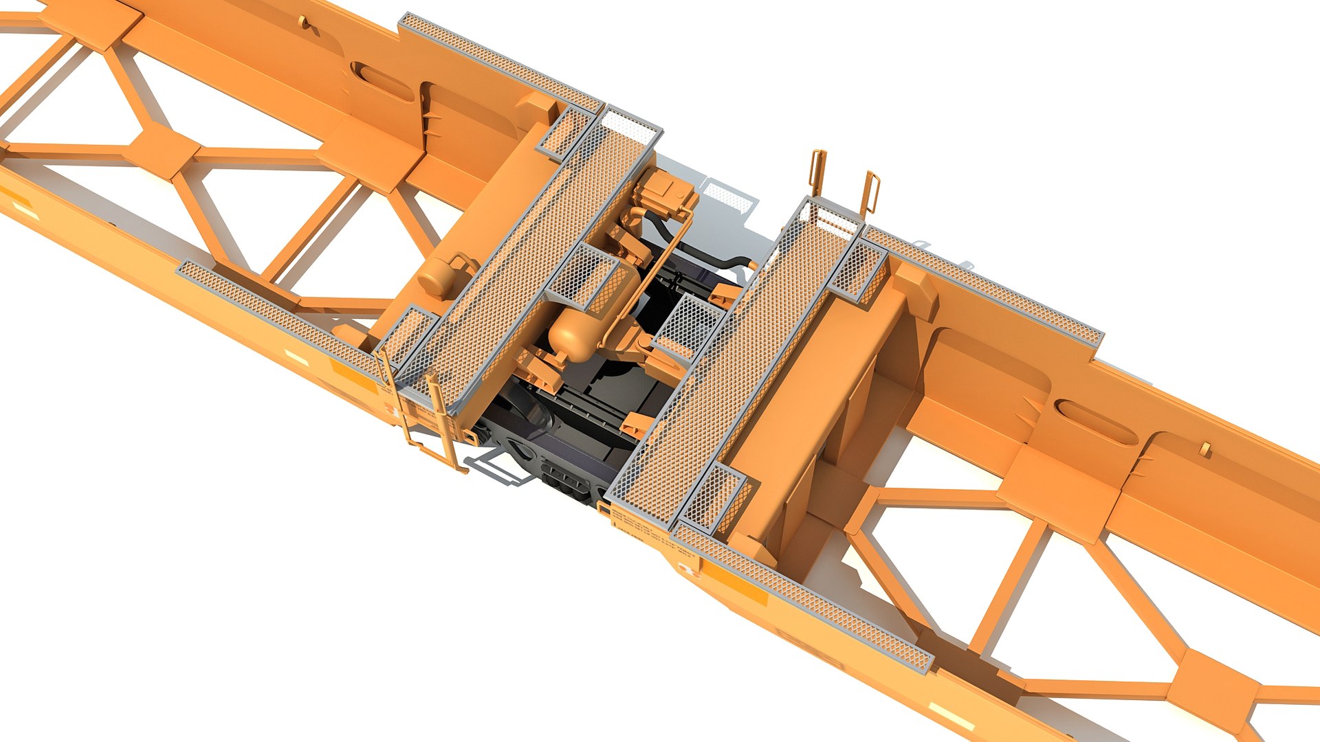 3D railroad double stack cars model - TurboSquid 1615132