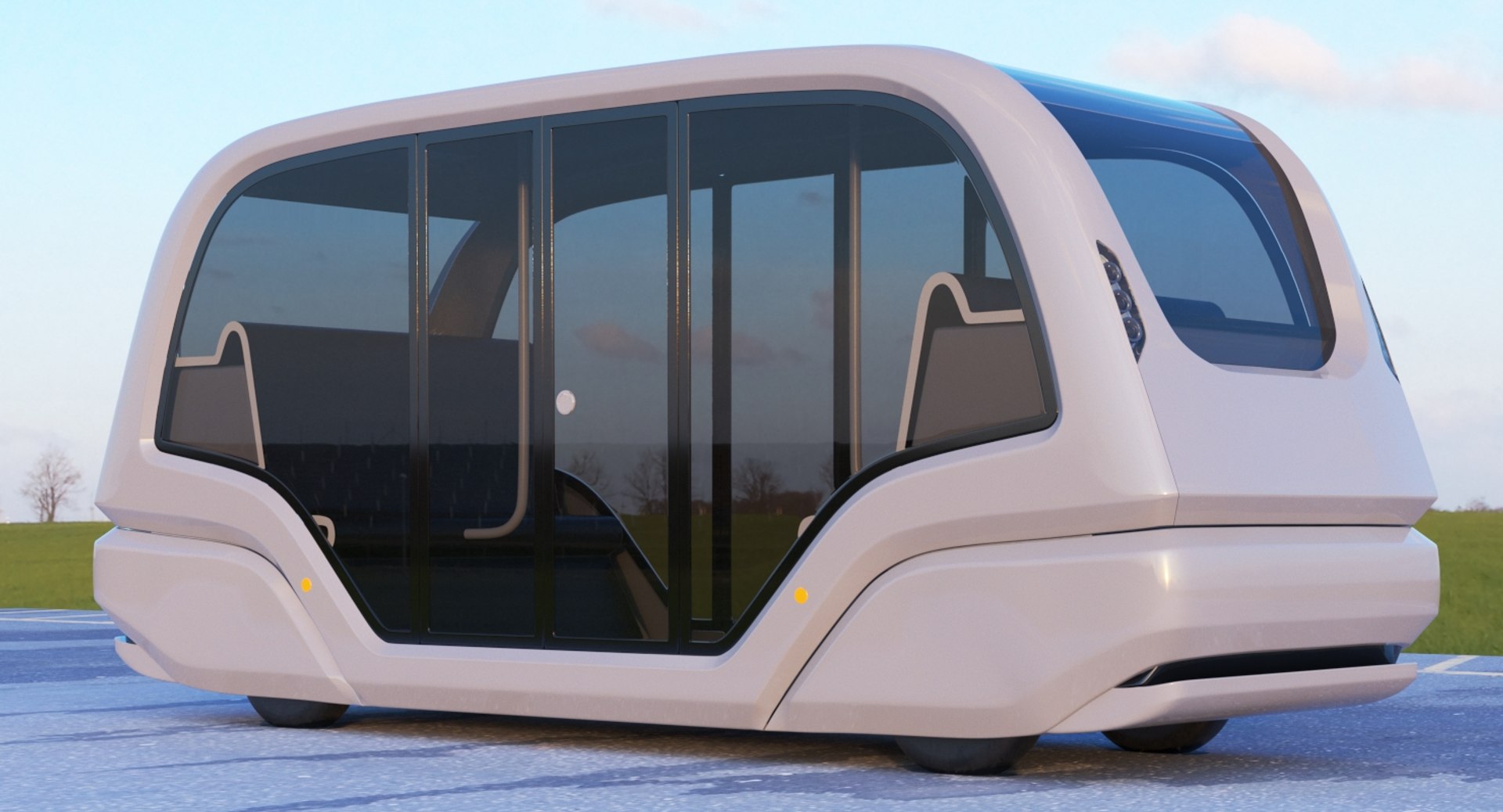 Electric pods bus model - TurboSquid 1354614