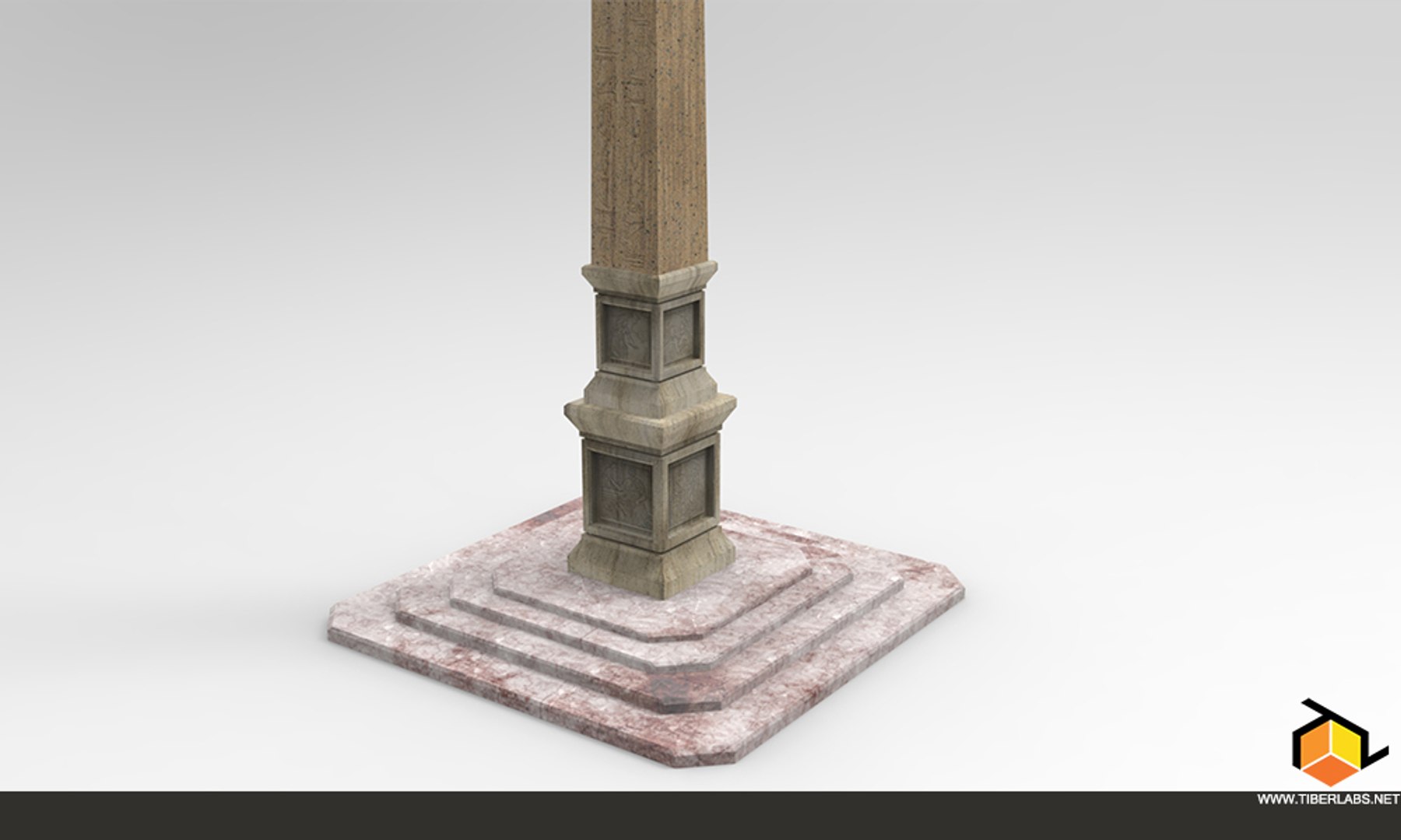 3d obelisk asset tiberlab model