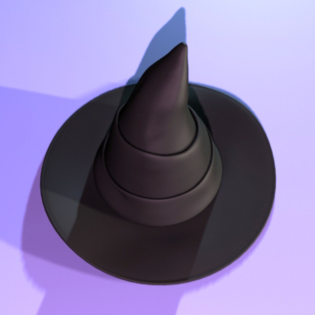 3d model witch hat