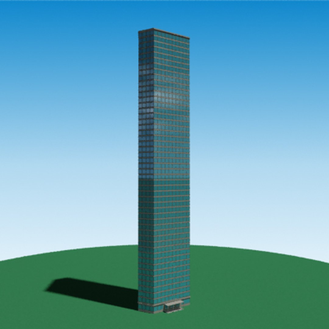 Realistic Skyscraper 3d Obj
