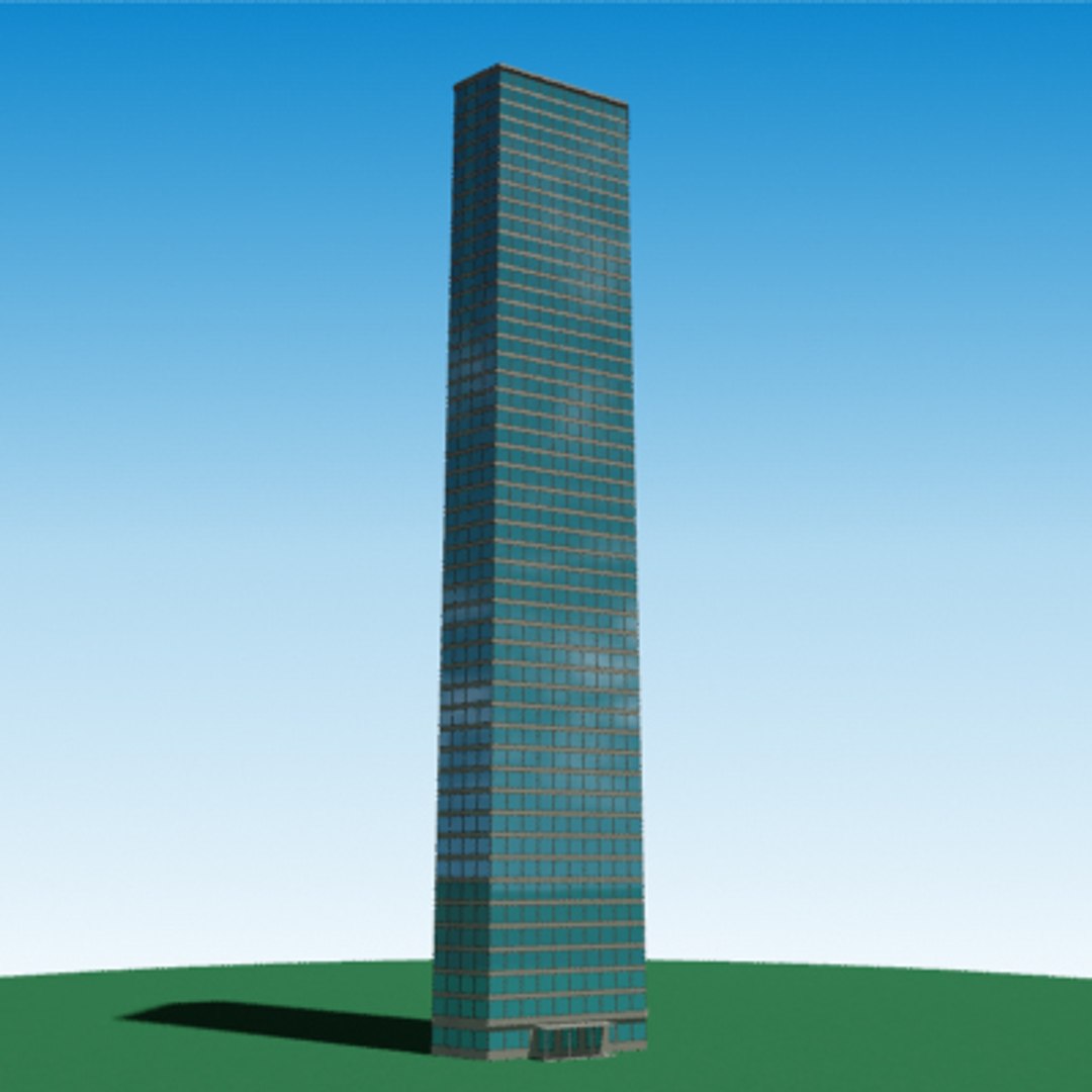 Realistic Skyscraper 3d Obj