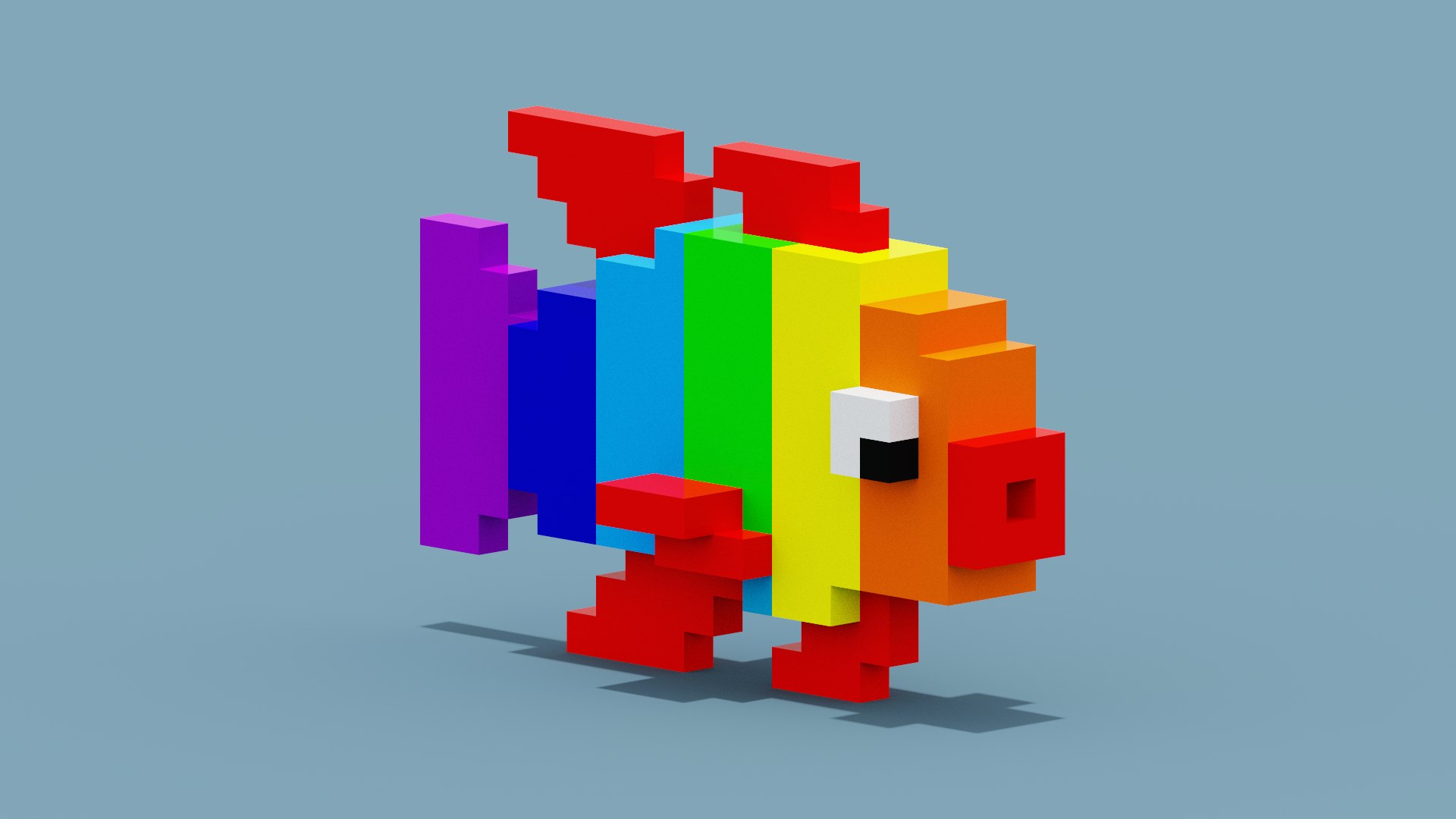 Voxel Colorful Fish 3D Model - TurboSquid 1976052