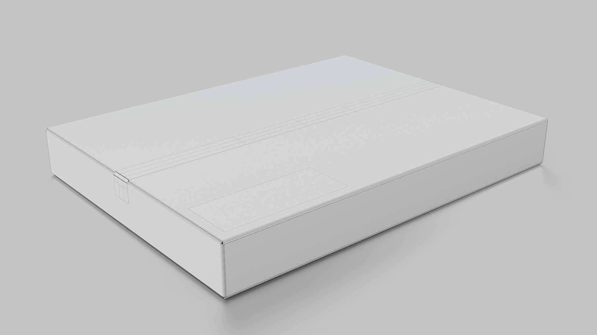 3D Cardboard Rectangular Flat Box - Rigged And Fully Customizable ...