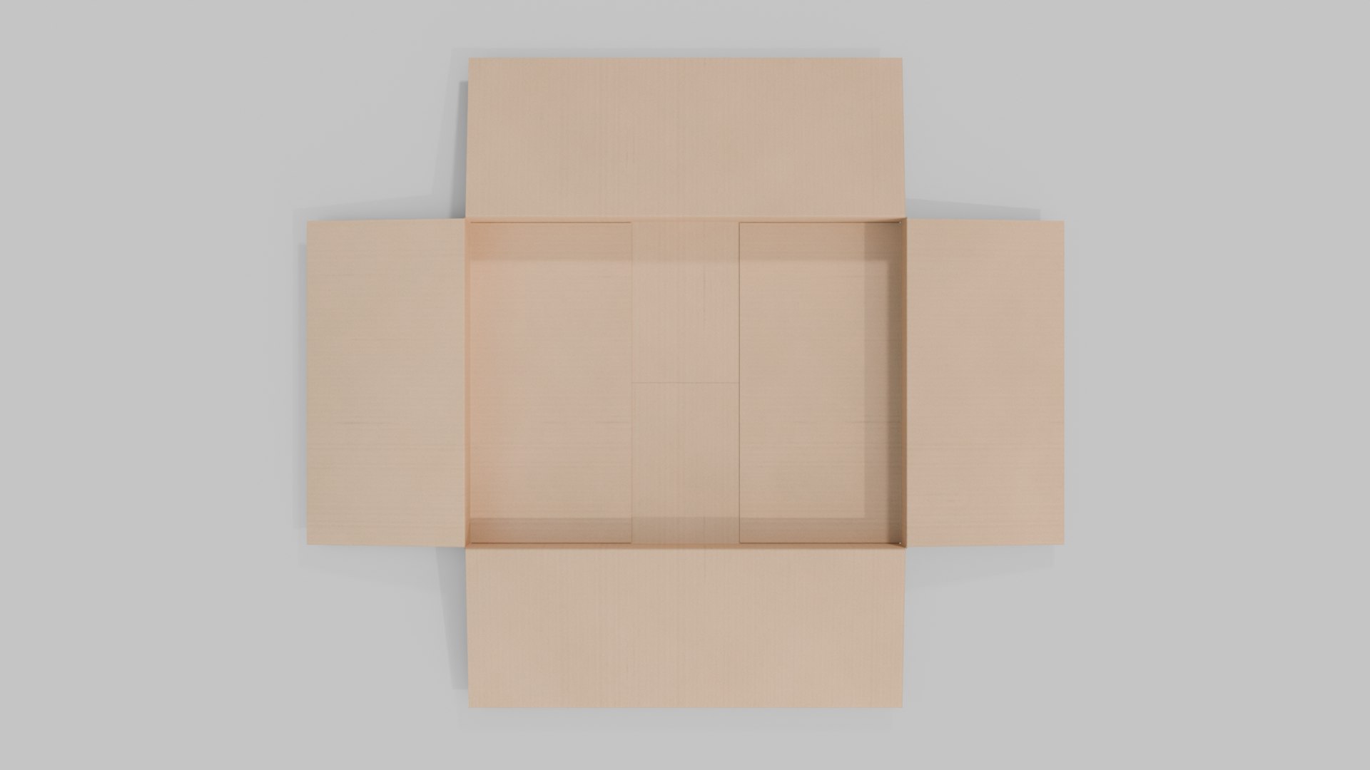 3D Cardboard Rectangular Flat Box - Rigged And Fully Customizable ...