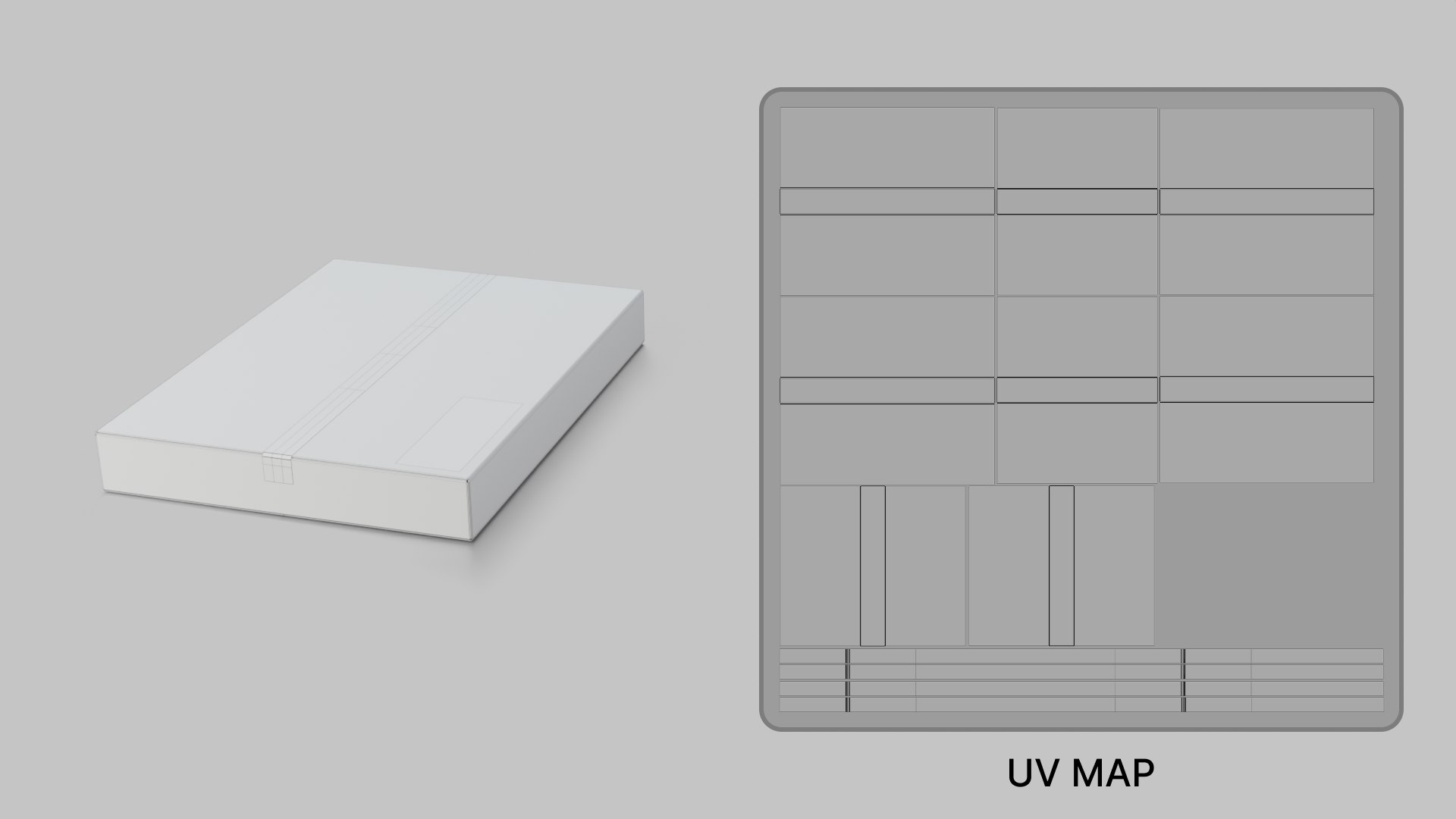 3D Cardboard Rectangular Flat Box - Rigged And Fully Customizable ...