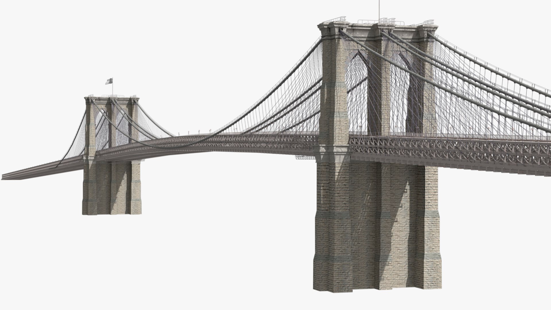 3D Brooklyn Bridge Architectural Structure Model - TurboSquid 2368898