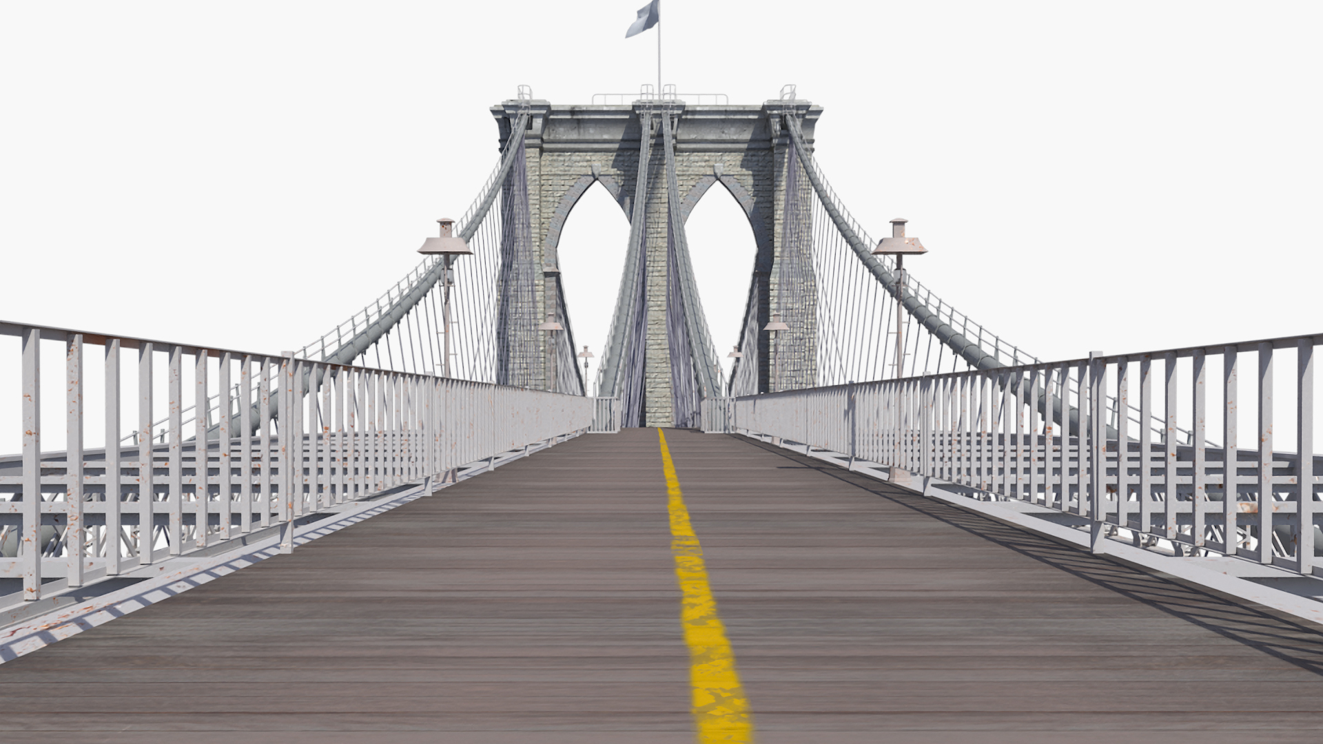 3D Brooklyn Bridge Architectural Structure Model - TurboSquid 2368898