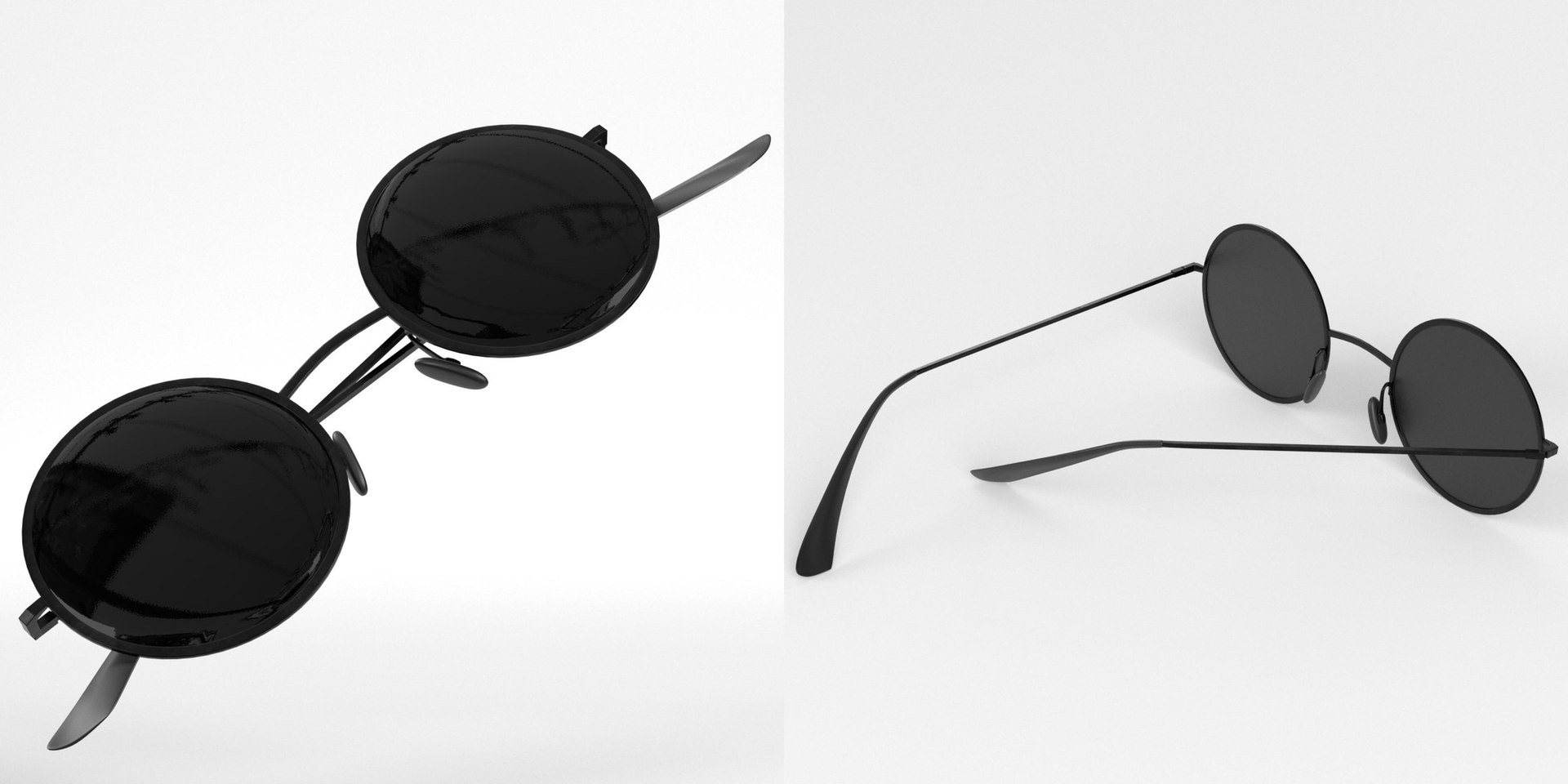 Sunglasses Round 3D Model - TurboSquid 1949271