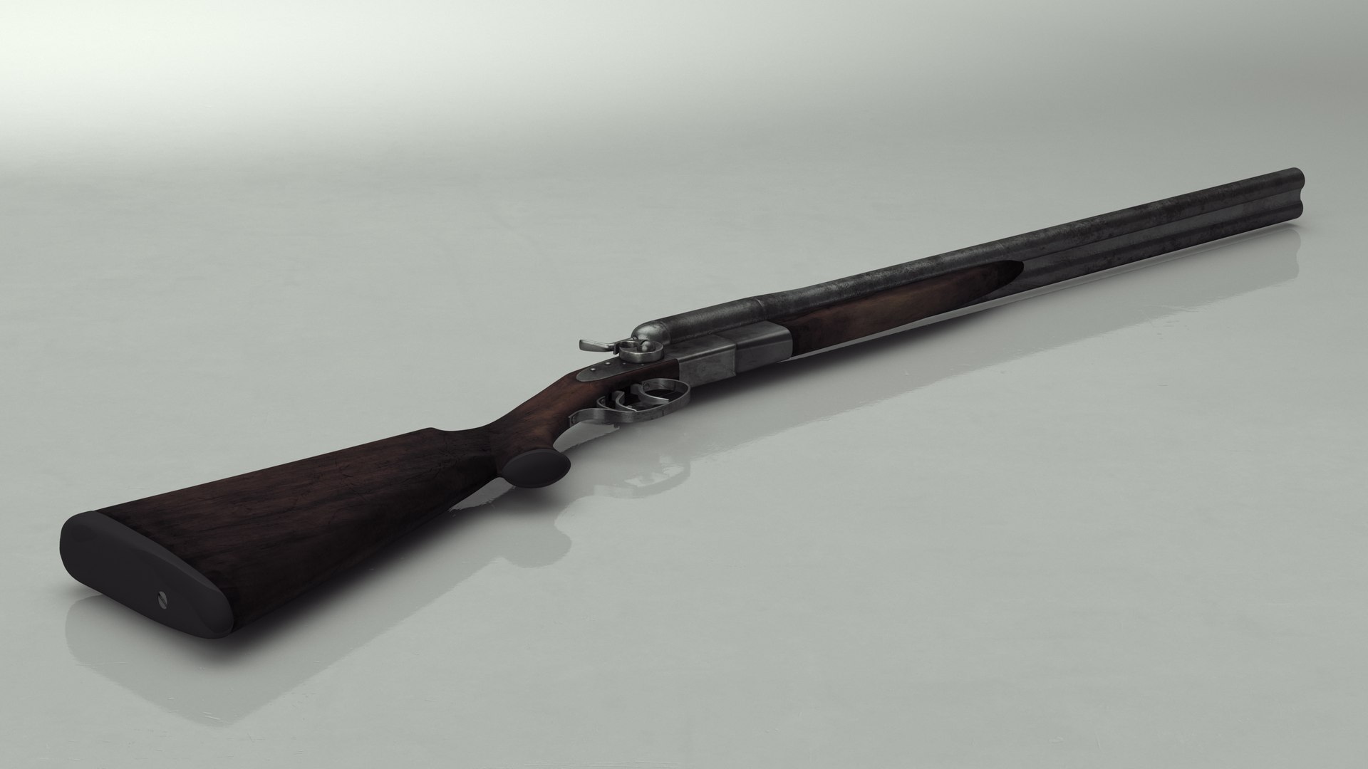 Antique Double Barrel Shotgun 3D Model - TurboSquid 2195947