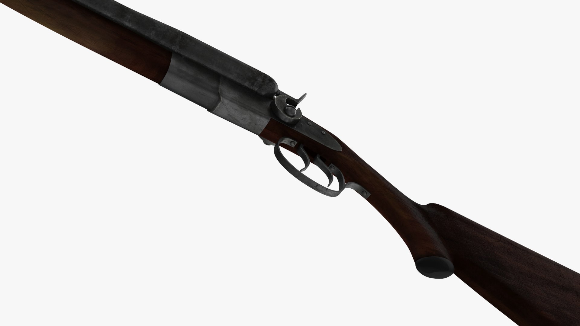 Antique Double Barrel Shotgun 3D Model - TurboSquid 2195947