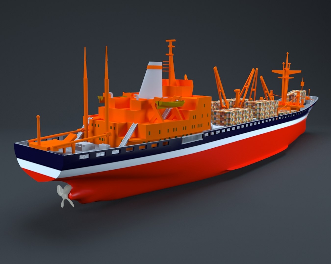3D Container Cargo Ship Model - TurboSquid 1593542
