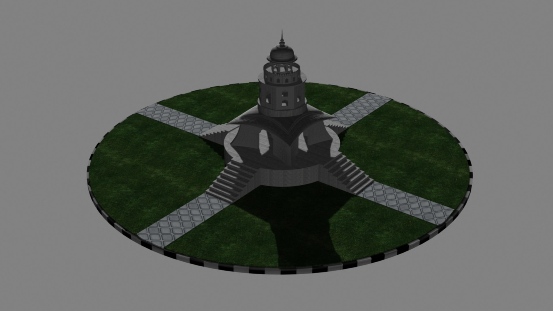 3D Mughal Indian Arch Monument - TurboSquid 2057443