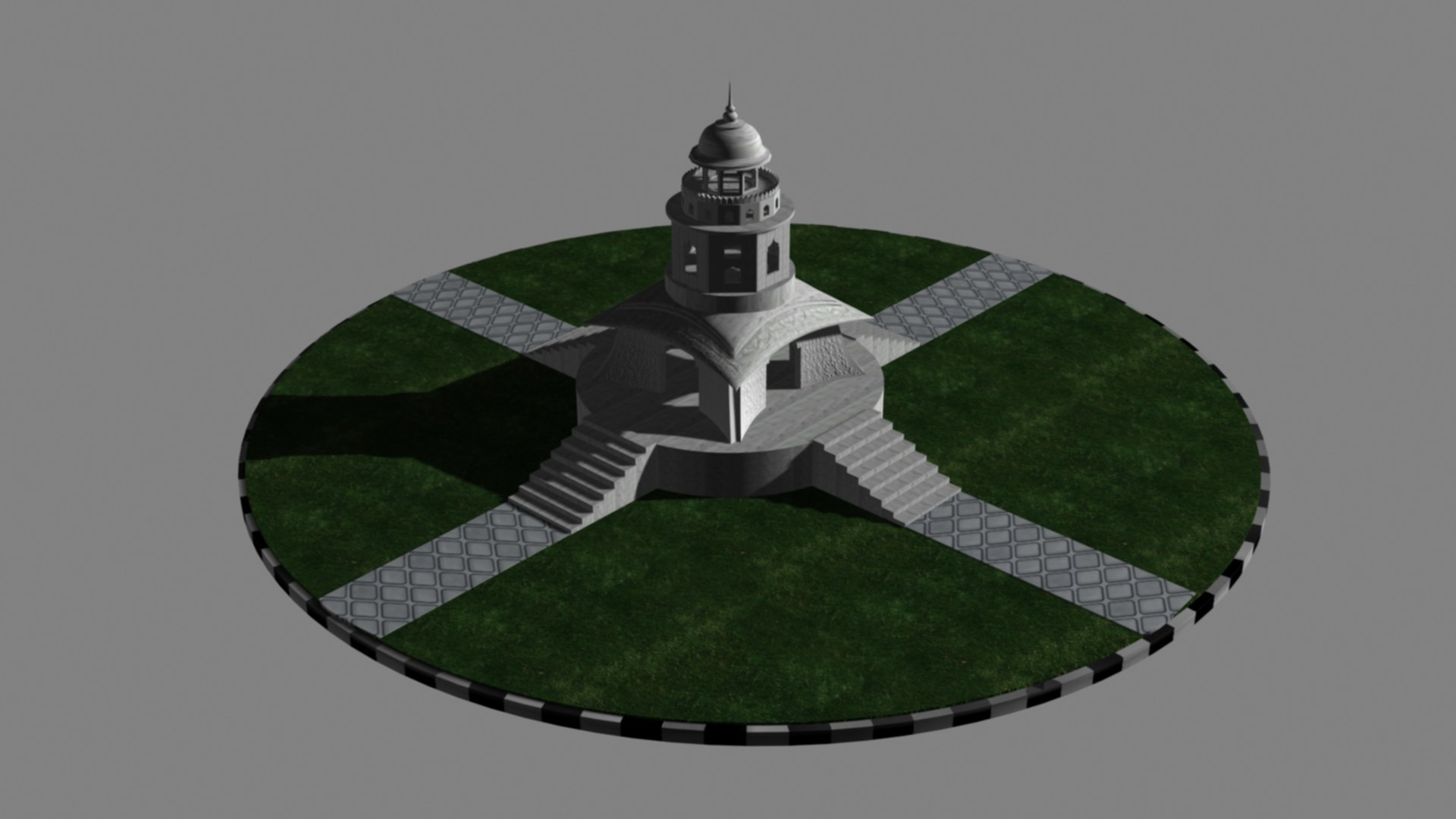 3D Mughal Indian Arch Monument - TurboSquid 2057443