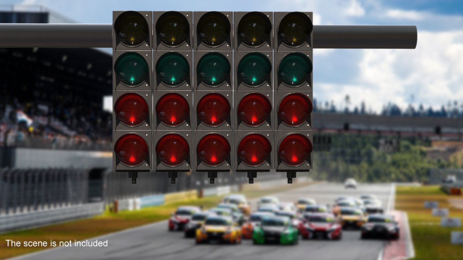 3D Racing Start Lights Off - TurboSquid 2003397