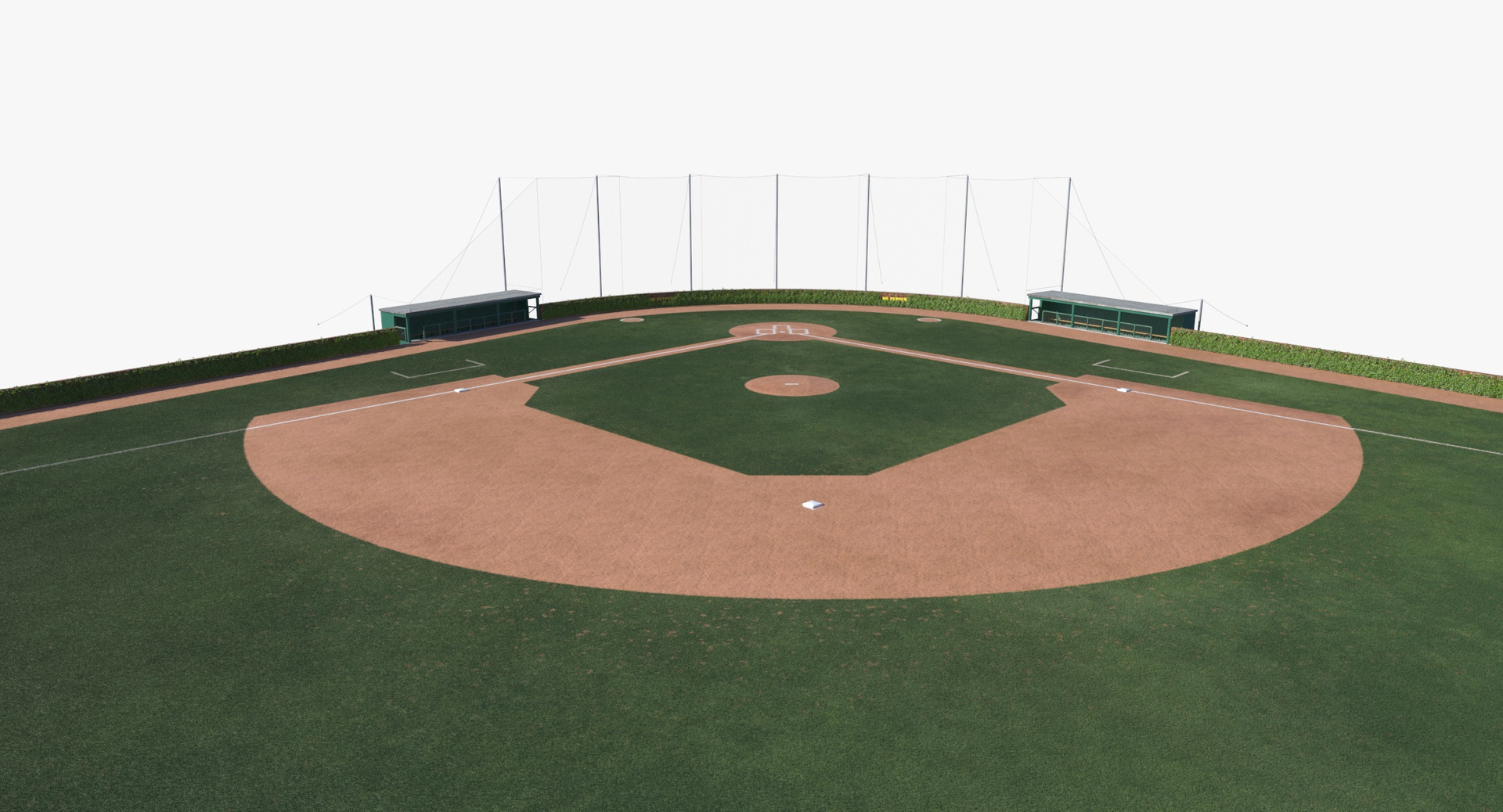 Baseball Field Brick Wall Model - TurboSquid 1613965
