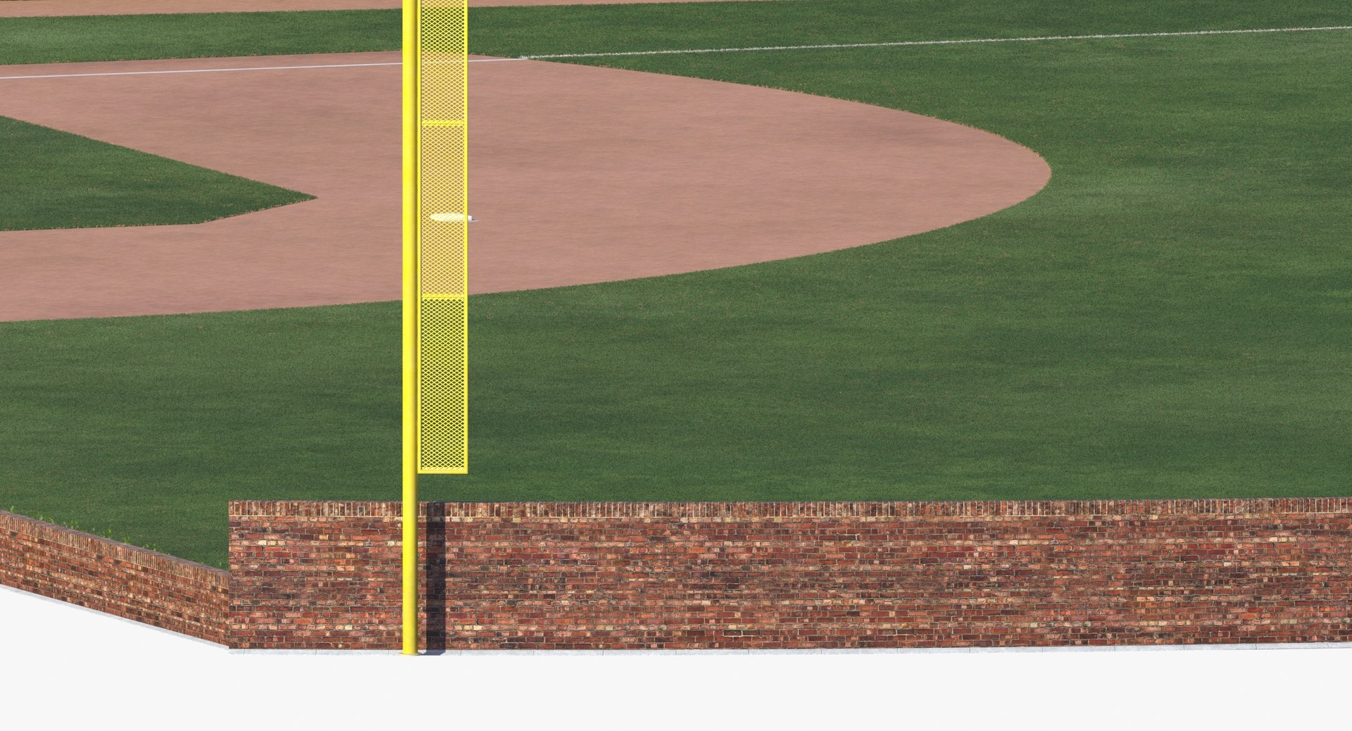 Baseball Field Brick Wall Model - TurboSquid 1613965