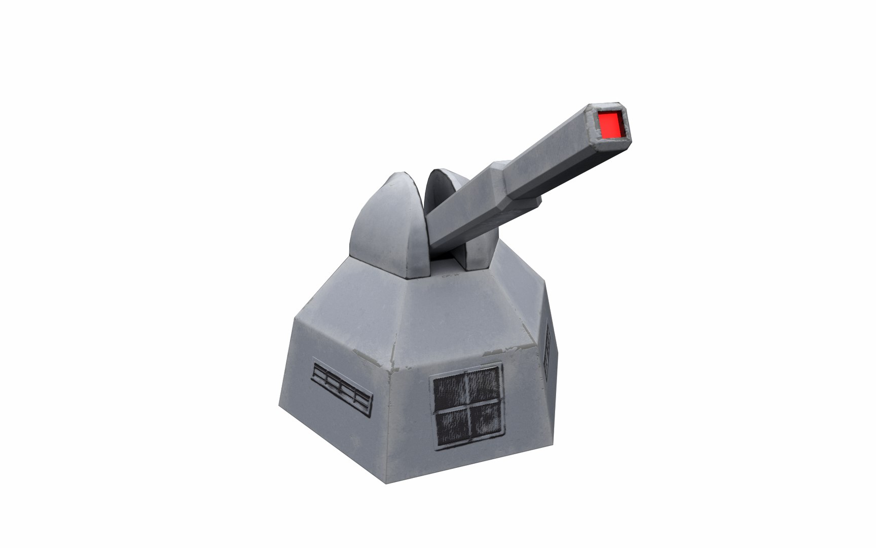 3D Sci-fi Turret Gun - 03 Model - TurboSquid 1878065