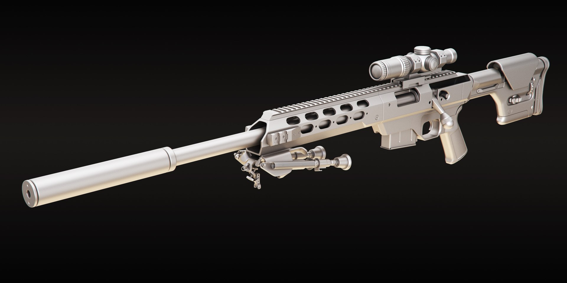 Tac 21 Sniper Rifle Model - TurboSquid 1278995