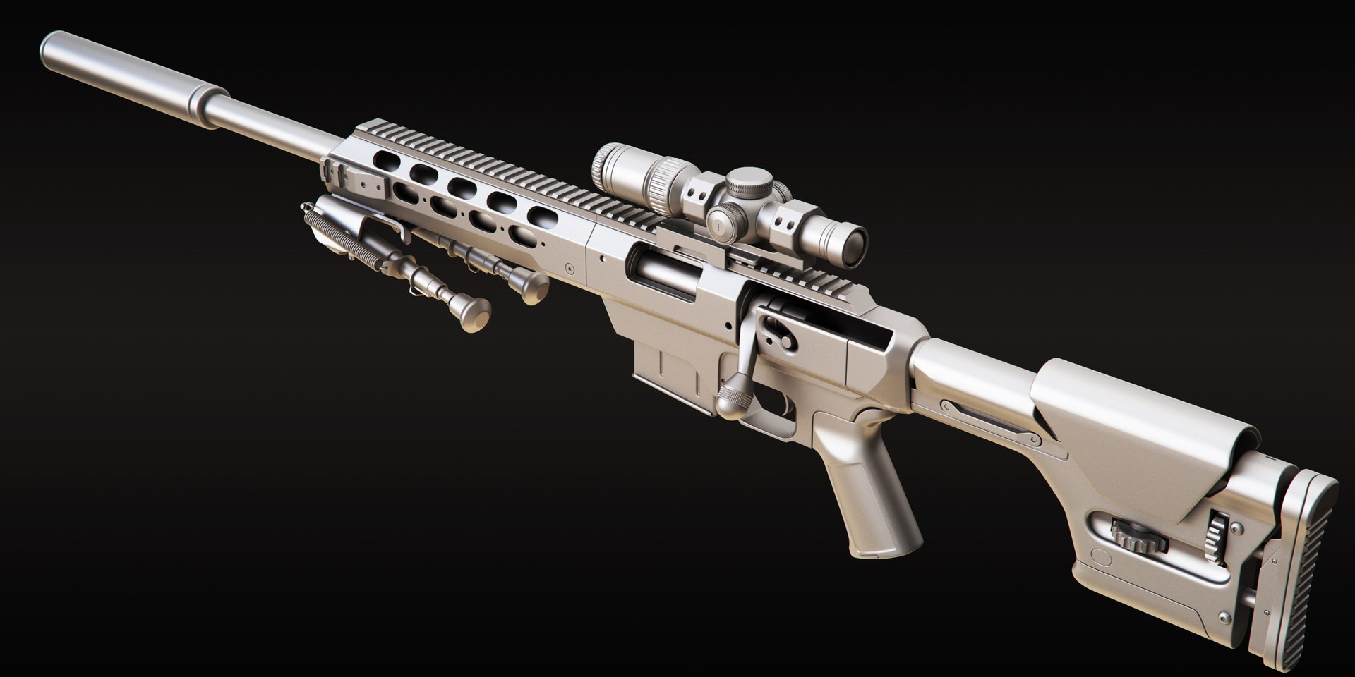 Tac 21 Sniper Rifle Model - TurboSquid 1278995