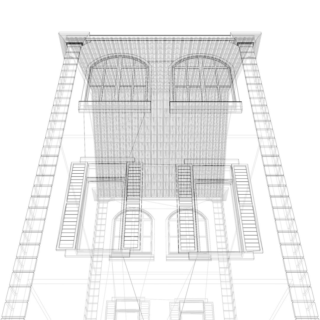 3D Model Simple Row House - TurboSquid 2076246