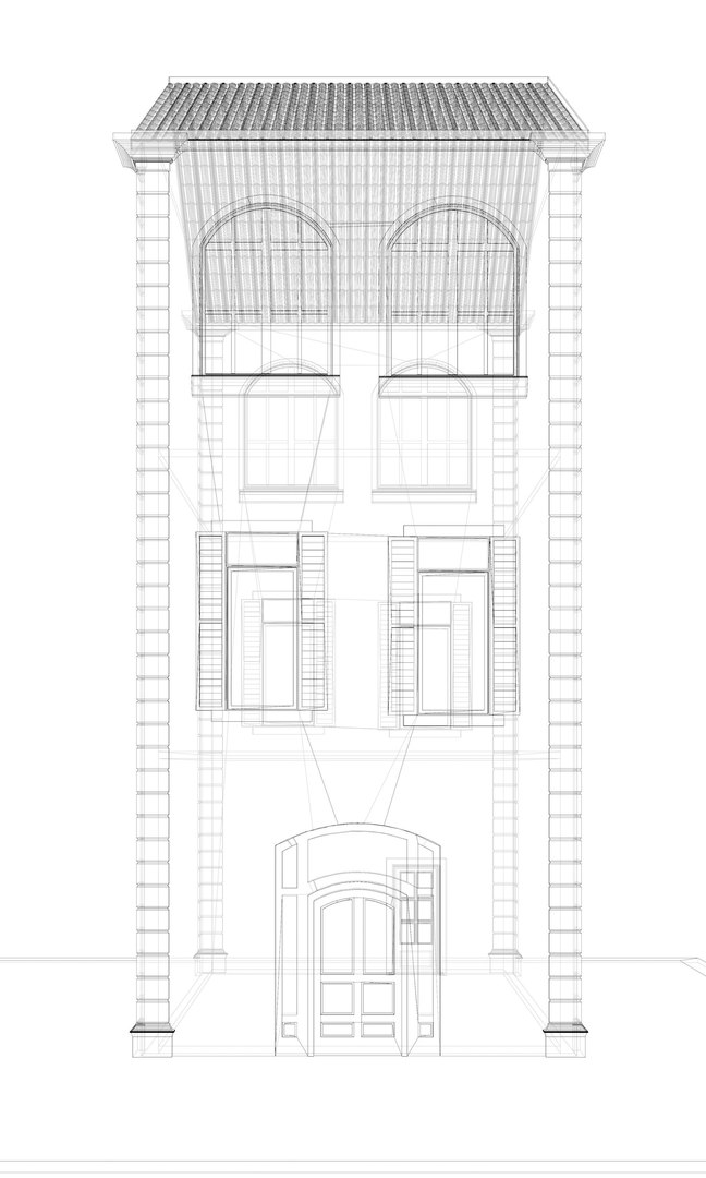 3D Model Simple Row House - TurboSquid 2076246