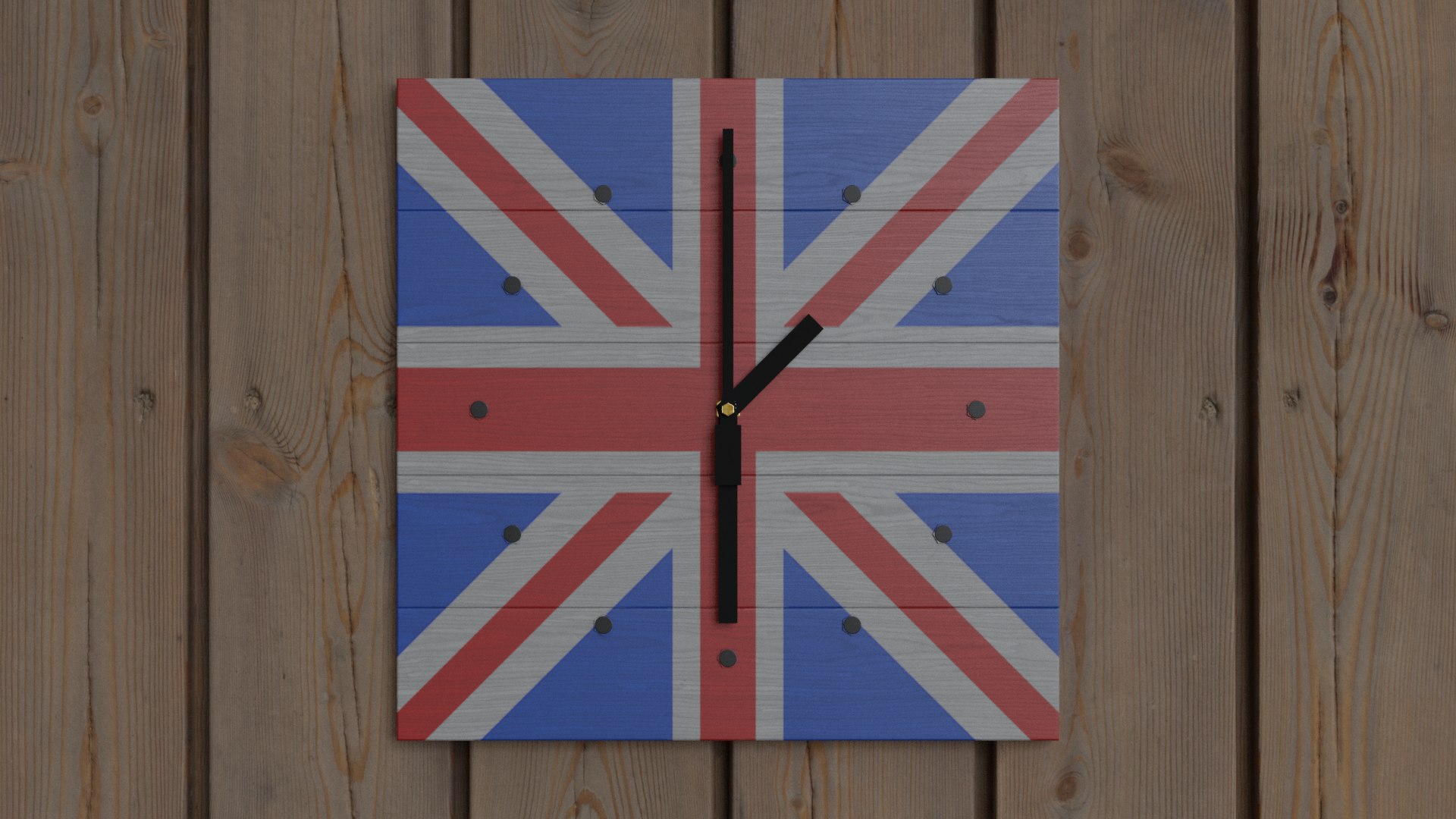 Wallclock Colored Clock Uk Model - TurboSquid 1694727