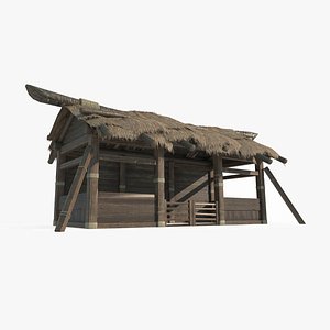 3D Ancient Thatched Stable Model - TurboSquid 2112689
