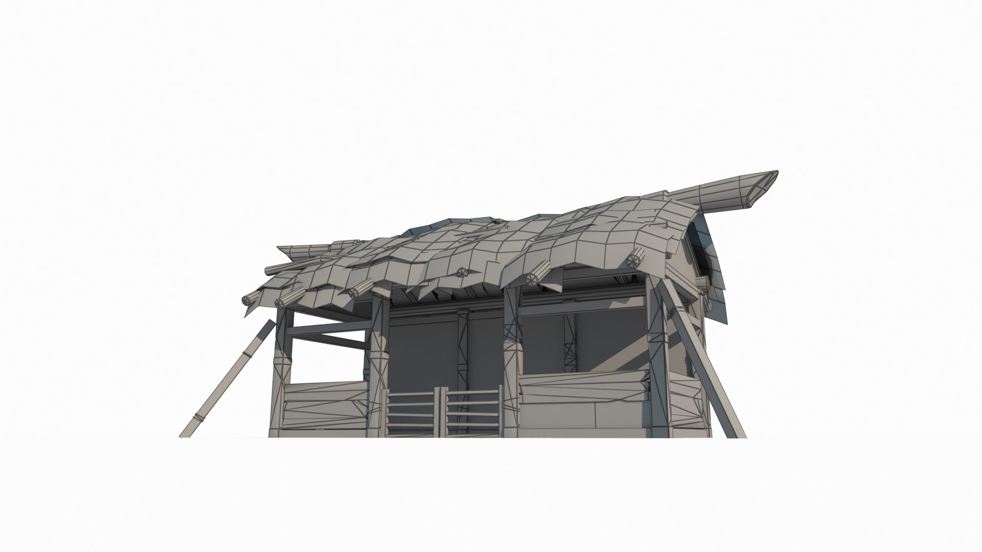 3D Ancient Asian Architecture Stables - TurboSquid 2149748