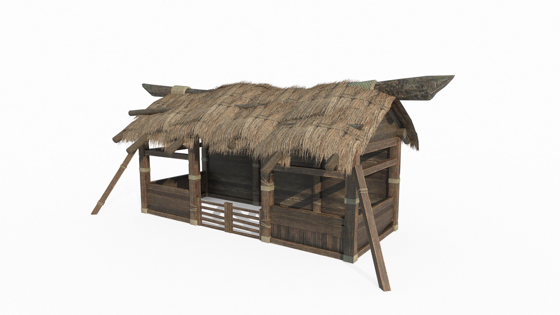 3D Ancient Asian Architecture Stables - TurboSquid 2149748