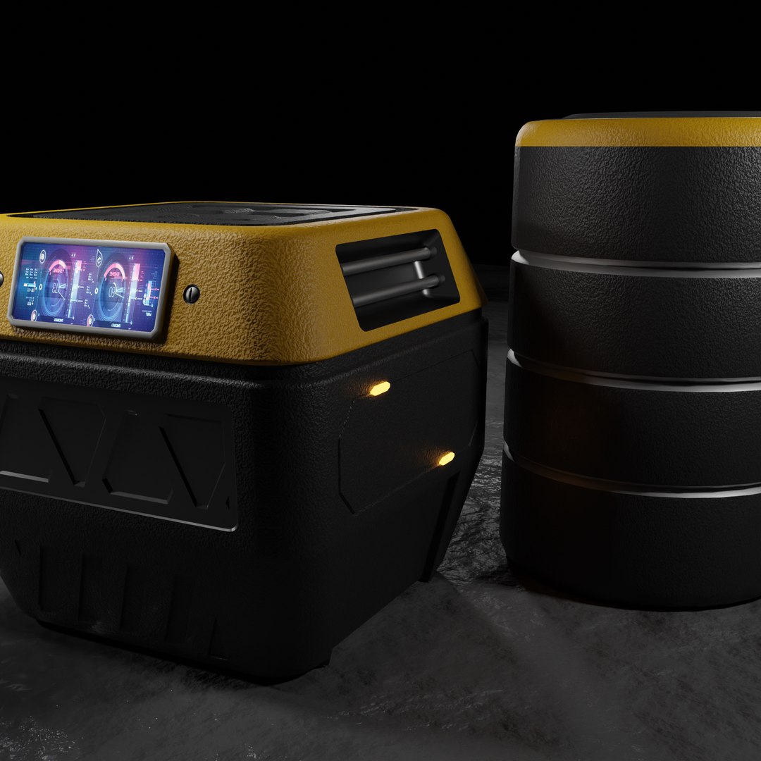 3D prop crate barrel model - TurboSquid 1623622