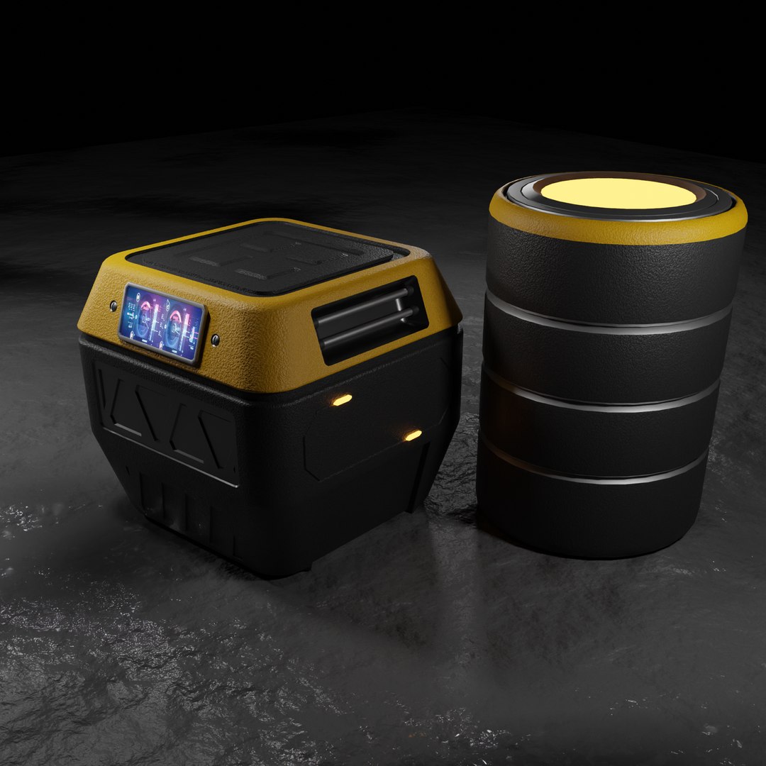 3D prop crate barrel model - TurboSquid 1623622