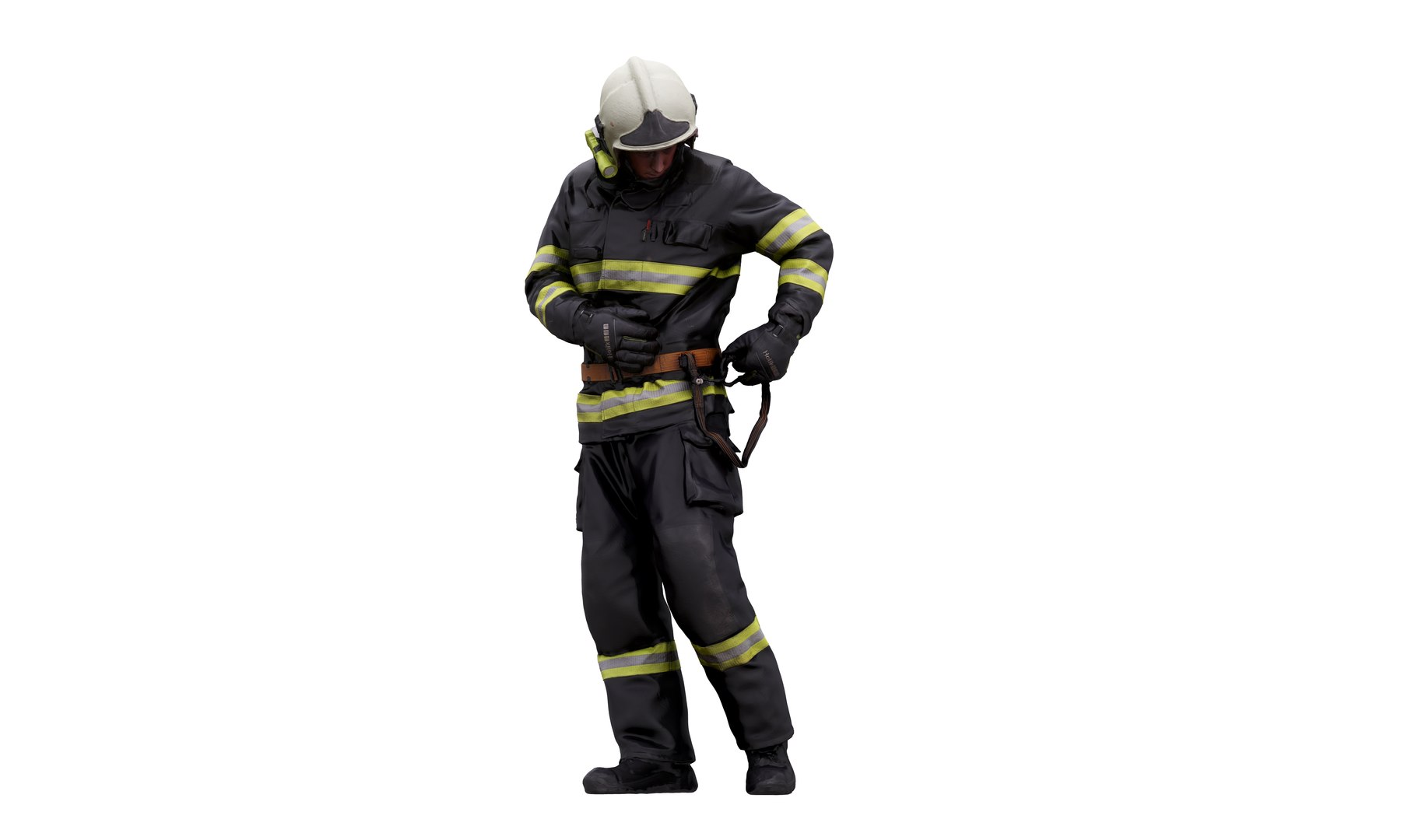 Cleaned 3D Scan Sam Atkins Fireman Standing 3D Model - TurboSquid 1810146