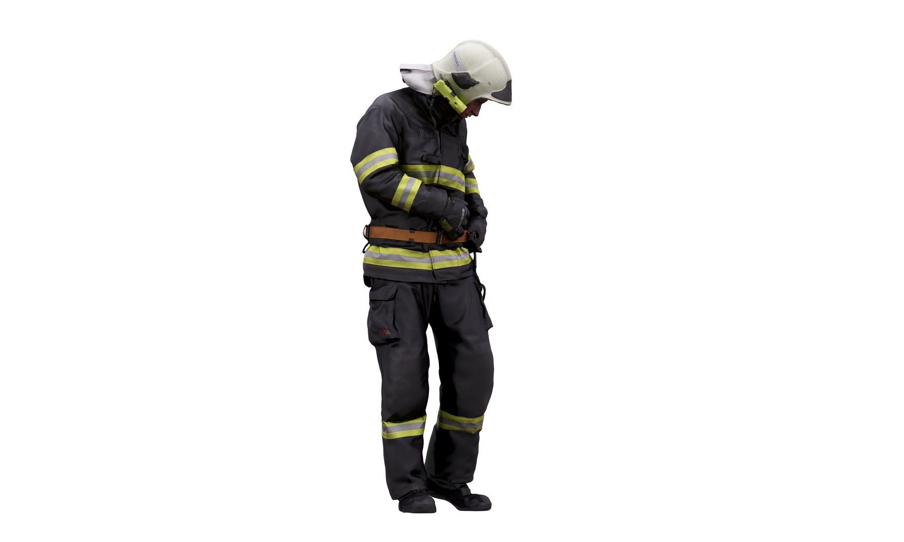 Cleaned 3D Scan Sam Atkins Fireman Standing 3D Model - TurboSquid 1810146