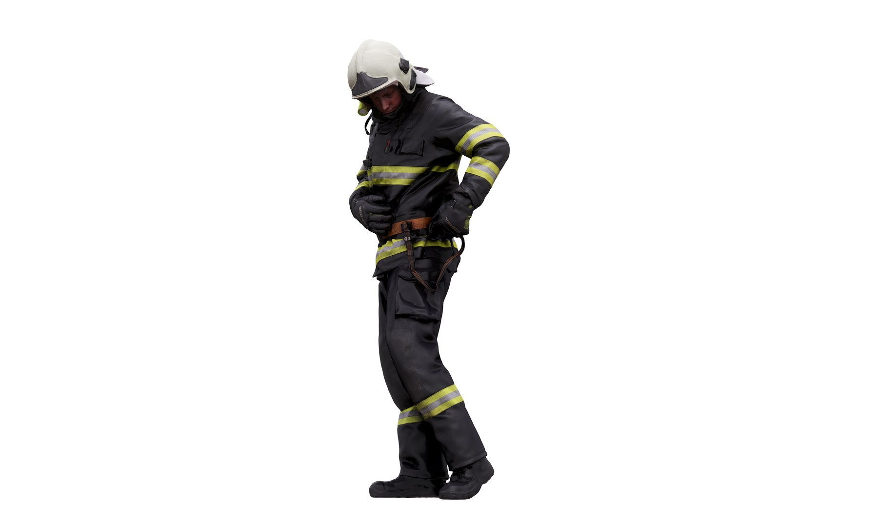 Cleaned 3D Scan Sam Atkins Fireman Standing 3D Model - TurboSquid 1810146