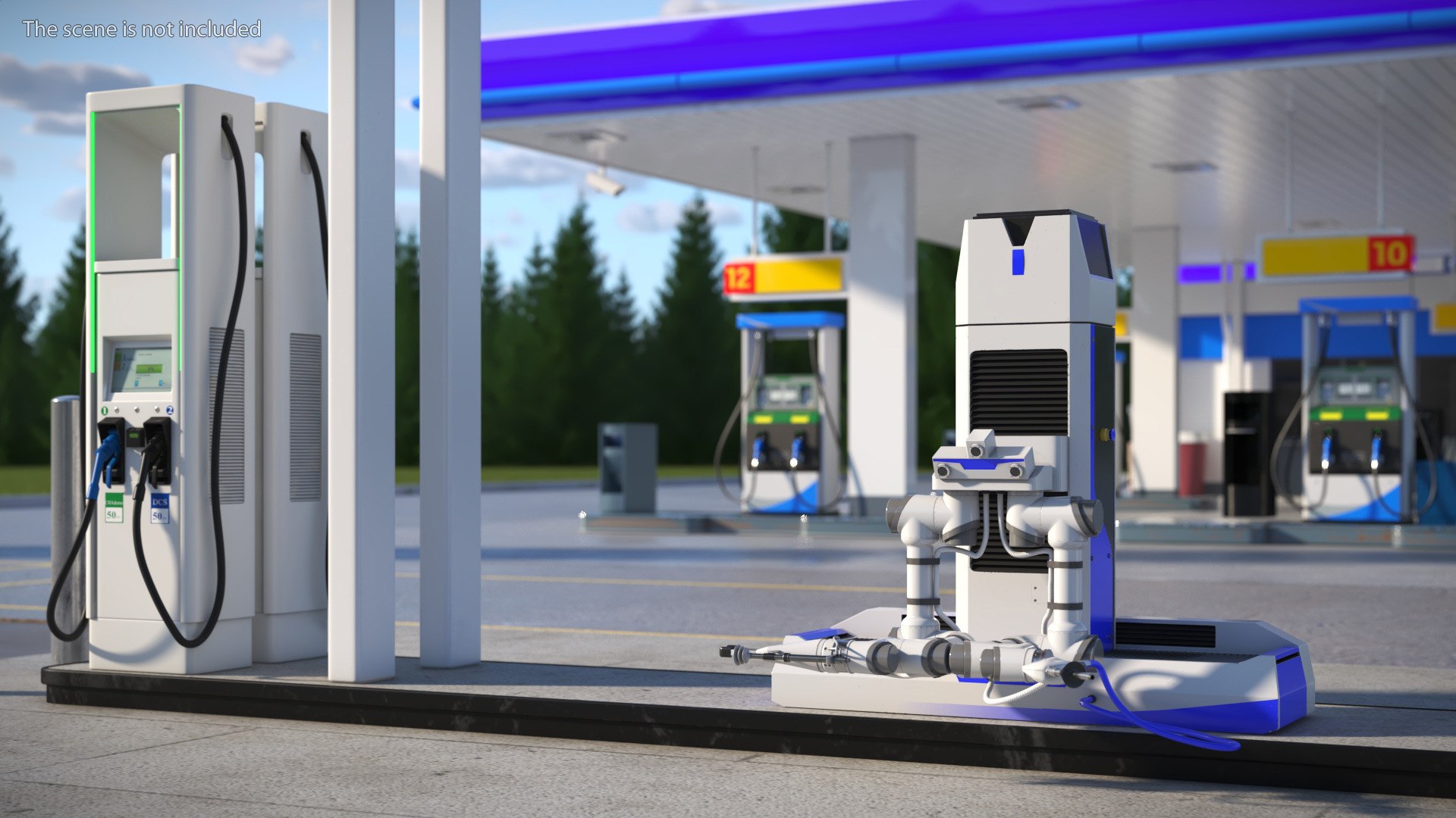 Robotic Fueling Arm Station Industrial Blue 3D Model - TurboSquid 2409296