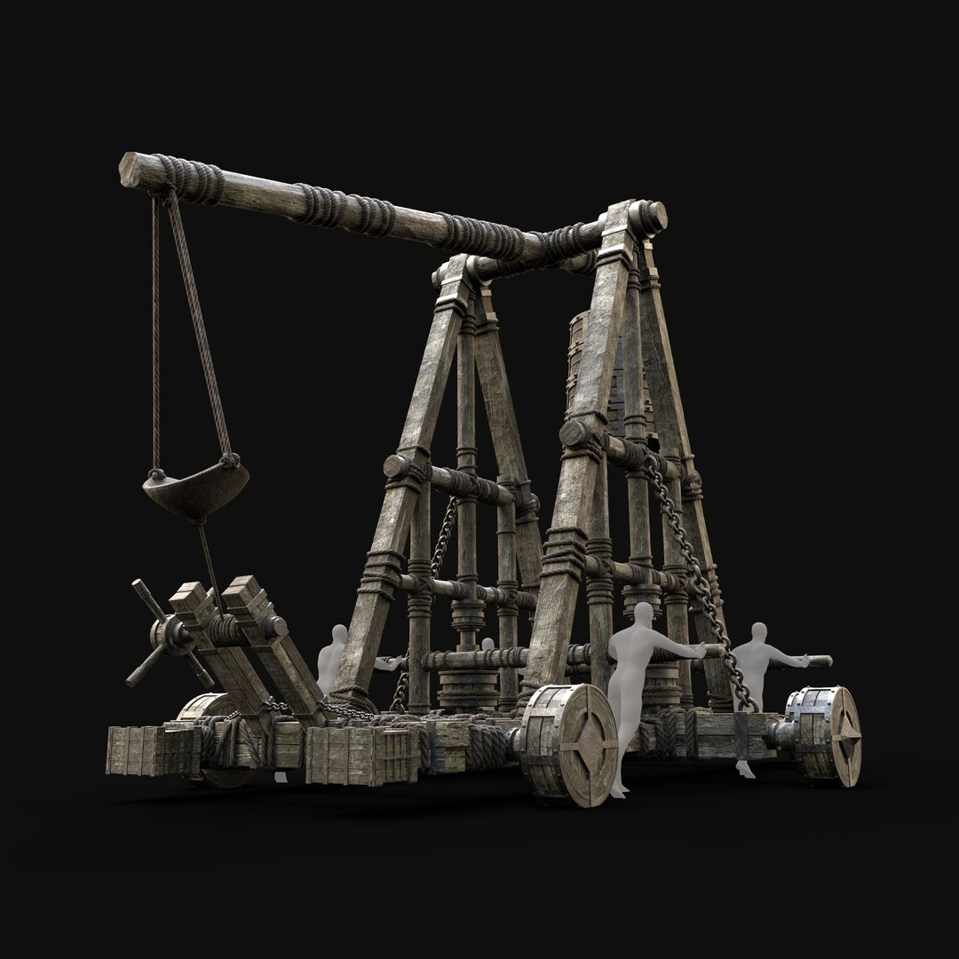 WAR MACHINE TREBUCHET MEDIEVAL SIEGE ENGINE WAR BATTLE 3D Model ...