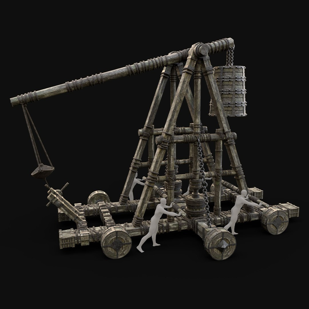 WAR MACHINE TREBUCHET MEDIEVAL SIEGE ENGINE WAR BATTLE 3D Model ...