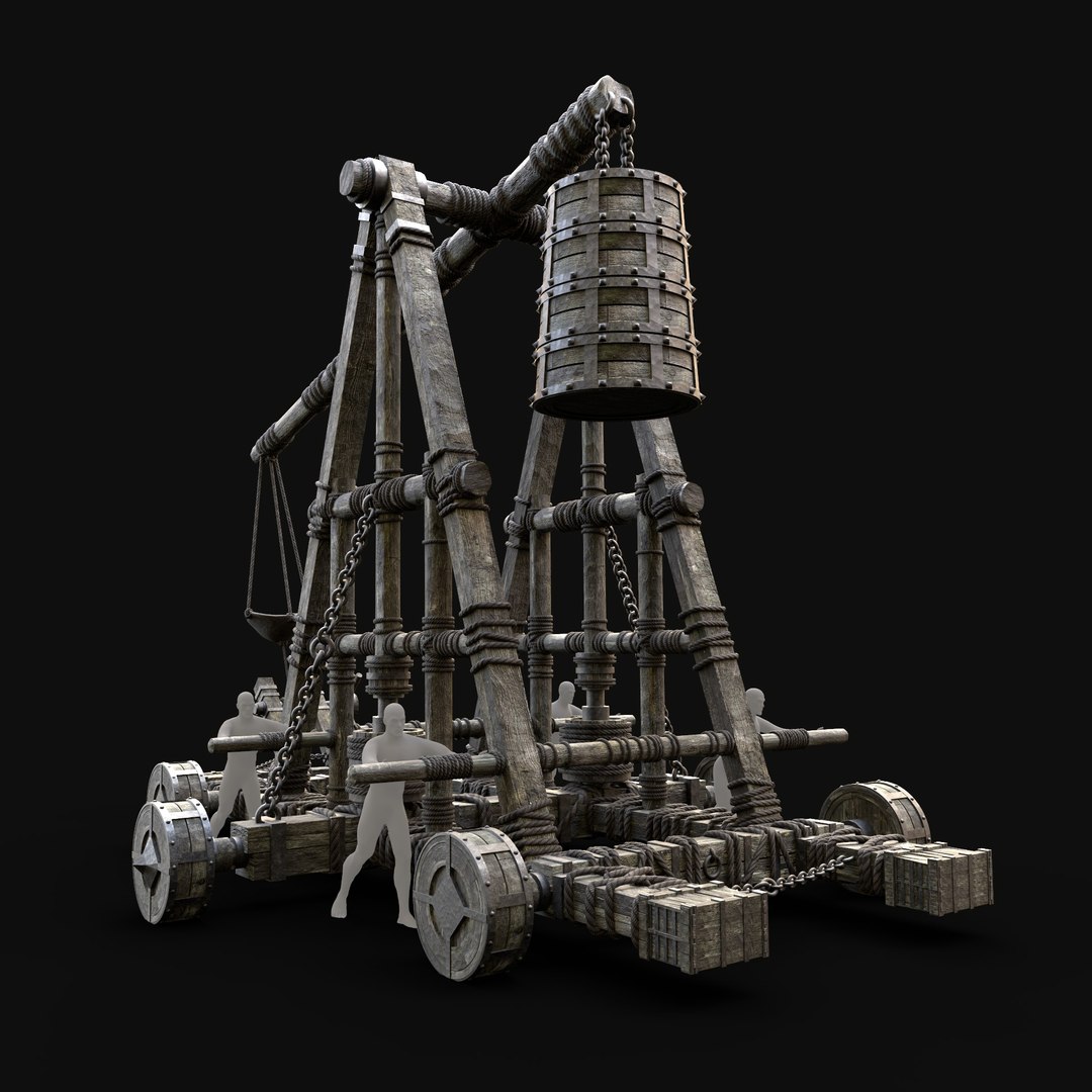 WAR MACHINE TREBUCHET MEDIEVAL SIEGE ENGINE WAR BATTLE 3D Model ...