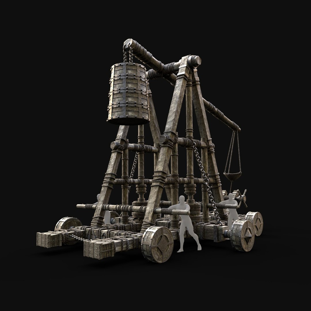 WAR MACHINE TREBUCHET MEDIEVAL SIEGE ENGINE WAR BATTLE 3D Model ...