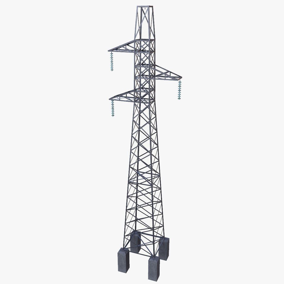3D model Transmission Tower 132kv Lowpoly - TurboSquid 2073644